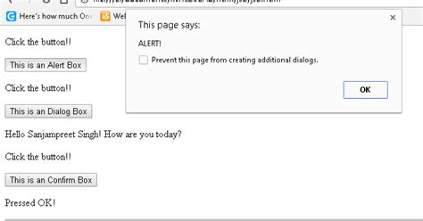 To Create An Html File To Implement Alert Box Confirm Box Dialog Box