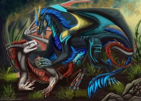 Rule 34 Bl Darksoul Blue Penis Bodily Fluids Cum Dragon Duo Feral Feral On Feral Forest