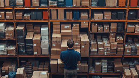 Package Distribution By Postal Worker Delivery Process Shipment