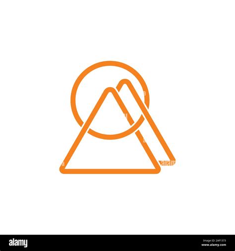 Triangle Linked Line Overlap Icon Vector Stock Vector Image And Art Alamy