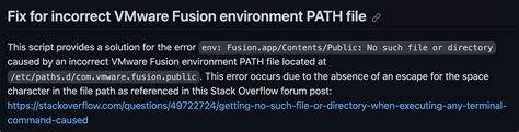 Fix For “env Fusionappcontentspublic No Such File Or Directory