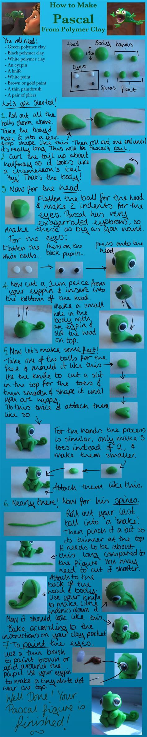 Tangled Pascal Clay Tutorial Clay Tutorials Polymer Clay Projects Polymer Clay Crafts