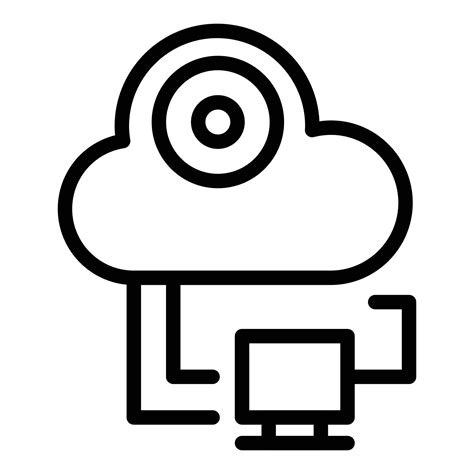 Computer Data Cloud Icon Outline Vector Process Build 14923682 Vector Art At Vecteezy