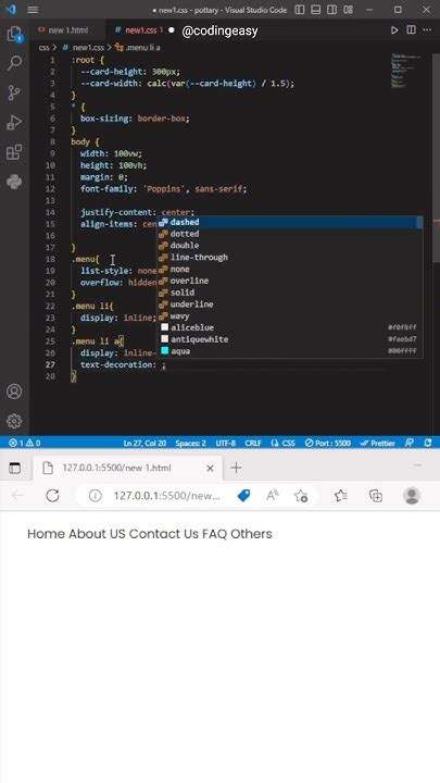 Creat Simple Navigation Bar Using Html And Css Programming Bts Python Youtubeshorts Yt