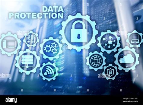 Server Data Protection Concept Safety Of Information From Virus Cyber Digital Internet
