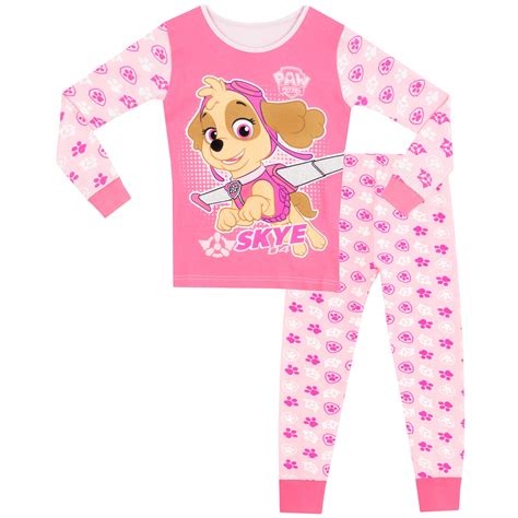 Paw Patrol Girls Long Sleeve Pajamas Sizes 18m 7
