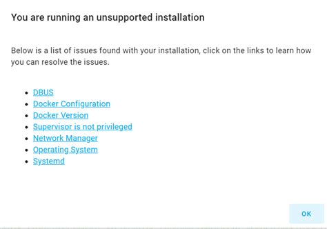 Fix Unsupported Installation In Supervisor Home Assistant Os Home Assistant Community