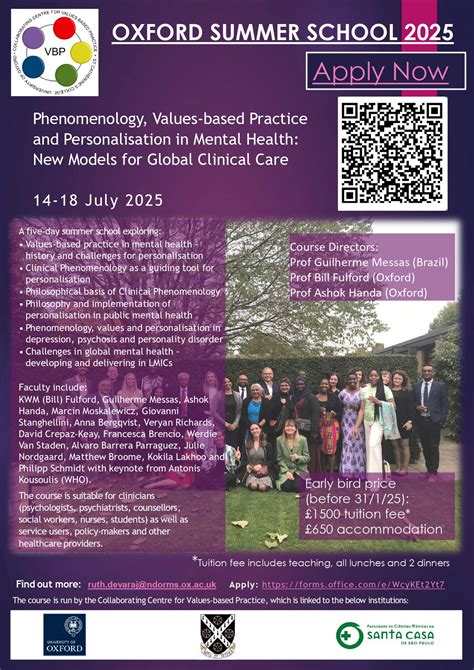 conference announcement introducing values based practice the