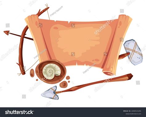 Ancient Scroll Artifact Archeology Museum Papyrus Stock Vector Royalty Free 2200515291