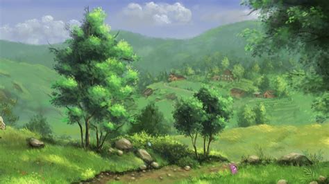 2d Animation The Sheep And Goats That Are Grazing In A Beautiful Landscape 36625697 Stock Video