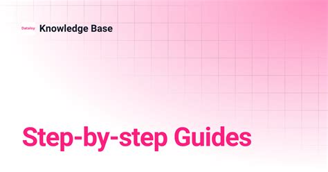 step by step guides knowledge base