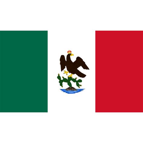 Flag México 1822 1823 Mexicana Usada Durante El Primer Imperio Entre