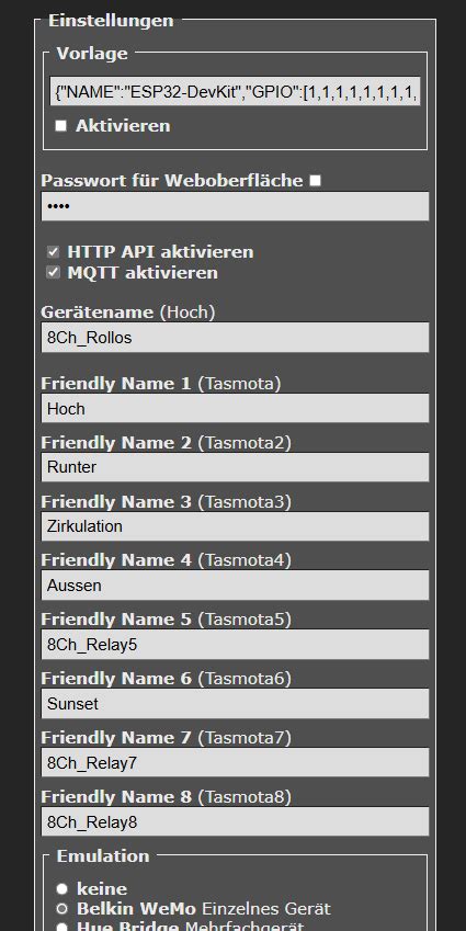 Tasmota Konfig Tasmota Firmware Creationx Smart Home Forum
