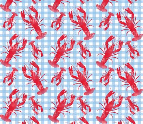Crawfish Checkered Tumbler Wrap Png 20oz Seamless Crawfish Blue