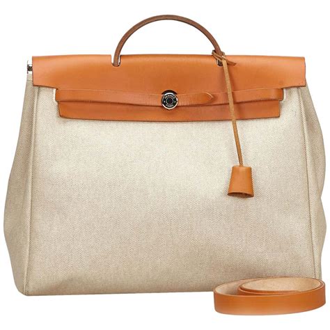 Vintage Authentic Hermes Herbag Mm Handbag W Padlock Key Padlock Key