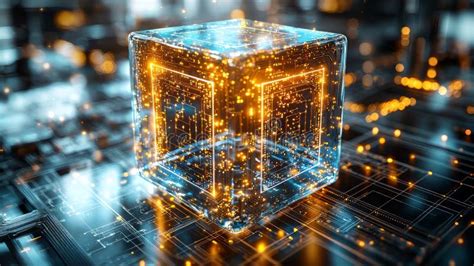 Exploring The Mysteries Of Blockchain Technology Through Glowing Cubes And Cryptocurrency