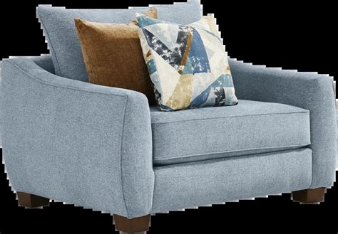Odette Denim Blue Chenille Fabric Chair Rooms To Go