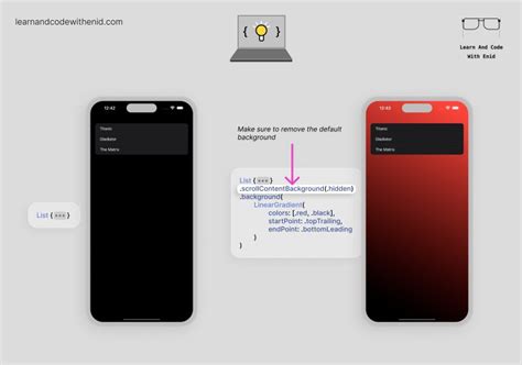 Swiftui Tip 💡 To Apply A Custom Background To A List First Hide The