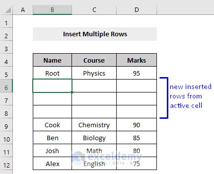 How To Use VBA To Insert Rows In Excel Methods ExcelDemy