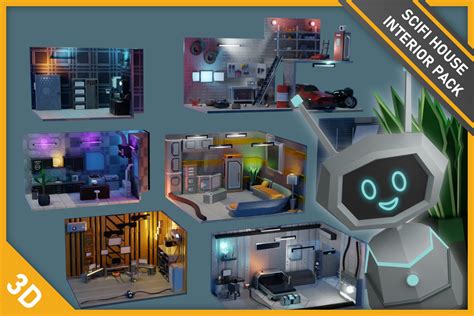 Mini Sci Fi House Interior Pack 3d Sci Fi Unity Asset Store