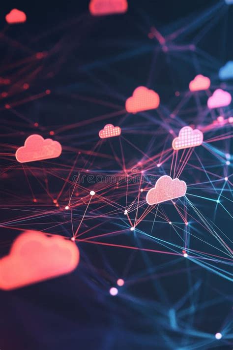 Futuristic Cloud Computing Network With Abstract Data Connections