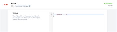 Quickstart Plugins → Widgets