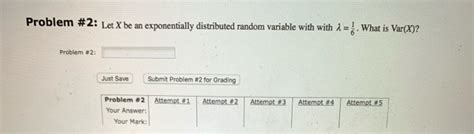solved problem 2 let x be an exponentially distributed