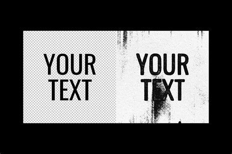 Grunge Print Text Effect Design Cuts