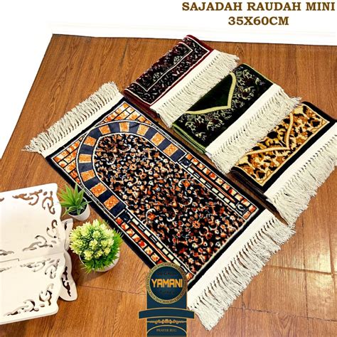 Jual Terbaru Sajadah Mini Mada Raudah Bahan Halus Dan Tebal Shopee Indonesia