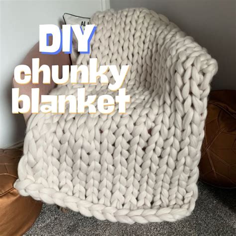Diy Chunky Knit Blanket Tutorial Diy Easy Chunky Knit Blanket Hand