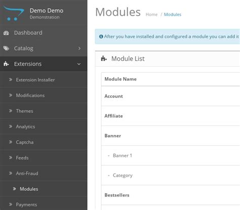 What Is The Difference Between Modules And Extensions In OpenCart