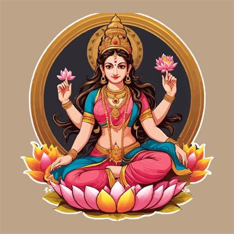 Premium Vector Devi Laksmi Sticker