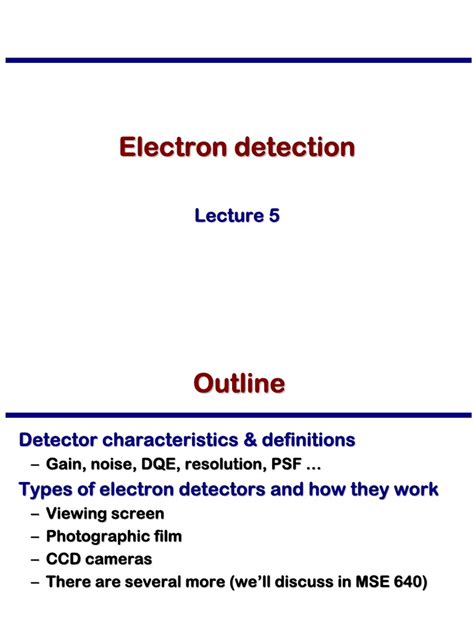 Pdf Transmission Electron Microscopy Skills Electron Detection