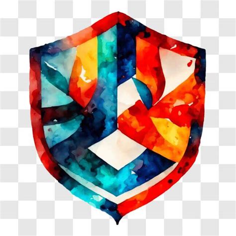 Download Colorful Watercolor Shield Design Pngs Online Creative Fabrica