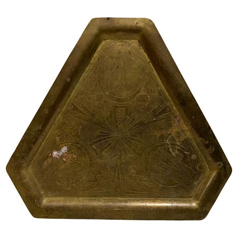 Hammered Brass Serving Tray At 1stdibs