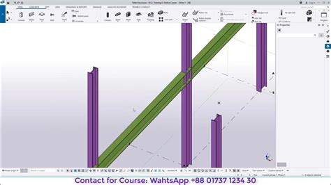 1 how to create grid column and beam by tekla structures youtube