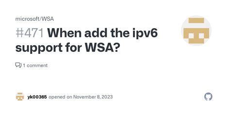 When Add The Ipv6 Support For Wsa · Issue 471 · Microsoftwsa · Github
