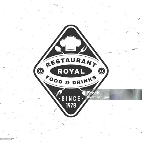 레스토랑 가게 메뉴 로고 벡터 일러스트 레이 션 로고타입 라벨 배지 셰프 모자 포크 나이프를 위한 빈티지 그래픽 디자인 요리