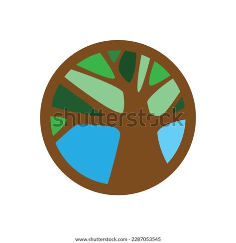 Abstract Big Tree Circle Logo Vector Stock Vector Royalty Free 2287053545 Shutterstock