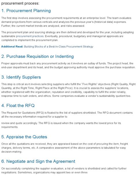 Effective Procurement Process Pdf