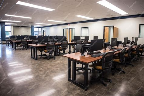 Classroom With A Coding And Programming Station Premium Ai Generated