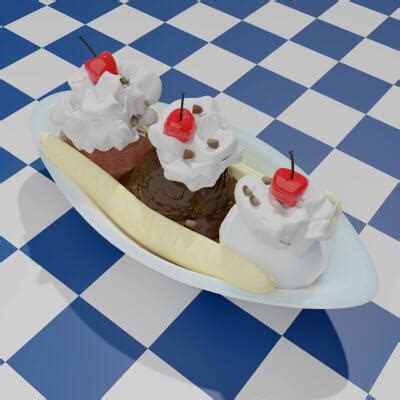 Banana Split D Model By Petty Man
