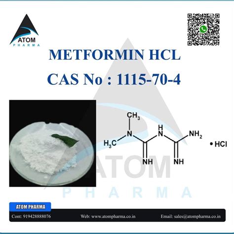 Metformin Hydrochloride Api Grade Standard Medicine Grade 1115 70 4