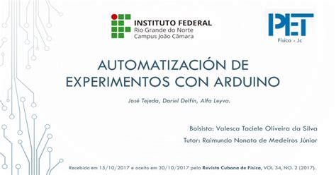 Pdf Automatización De Experimentos Con Arduino Dokumen Tips