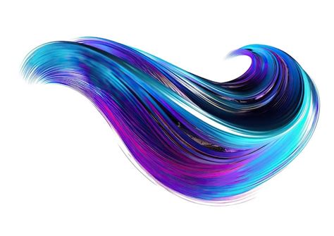 Premium AI Image Abstract Iridescent Shape 3d Render Colorful Spiral