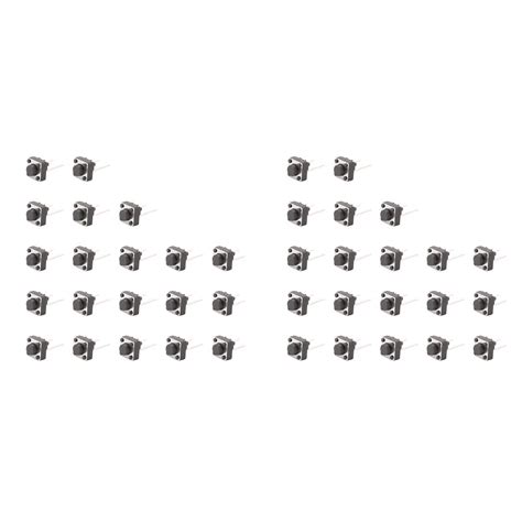 40 Pcs 6x6x5mm Momentary Tactile Tact Push Button Switch 2 Pin Dip Through Hole