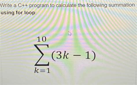 Solved Write A C Program To Calculate The Following