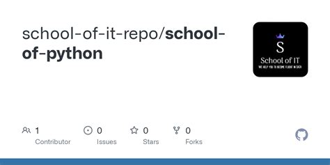 Github School Of It Repo School Of Python