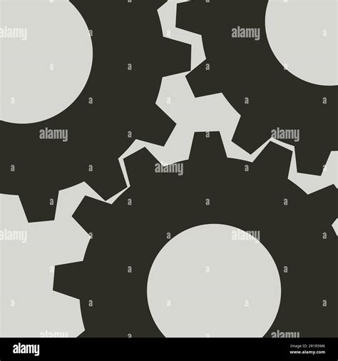 Vector Graphic Of Black Gears For Industrial Background Or Process Concept Stock Vector Image