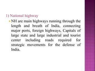 CLASSIFICATION OF ROADS Pptx